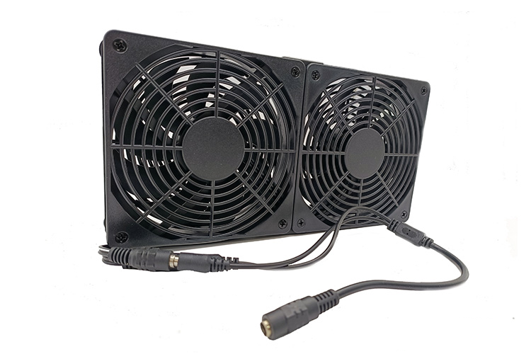 Adjustable speed dual fan cooler 12cm – Miningpart
